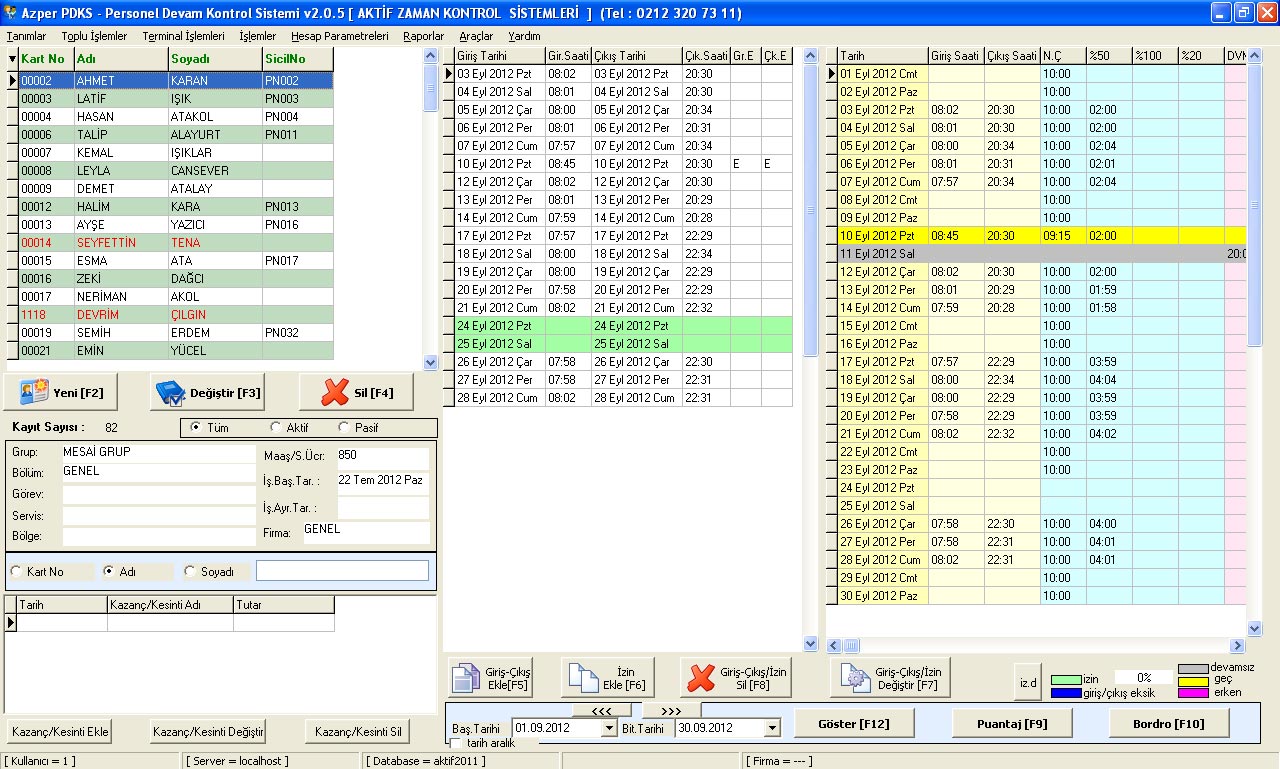 AZ-Per Pdks Programı