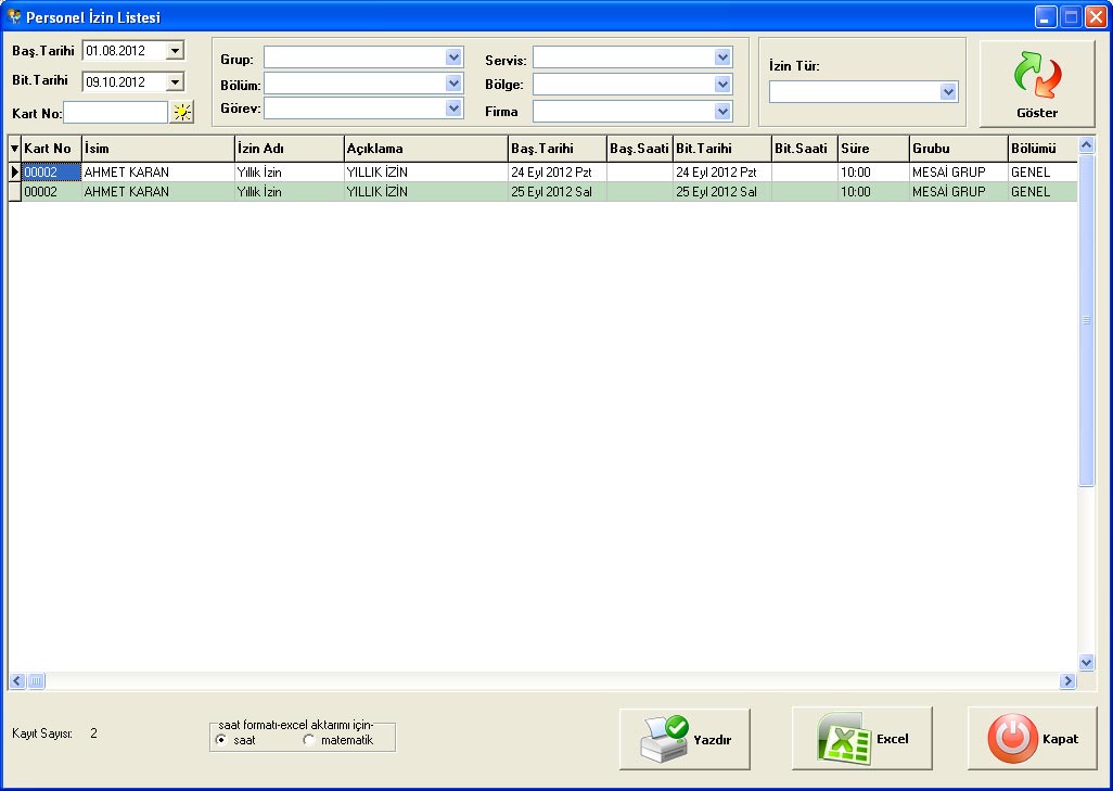 AZ-Per Pdks Programı